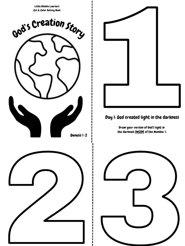 God 'S Creation Story: Day 1: God Created Light in The Darkness | PDF