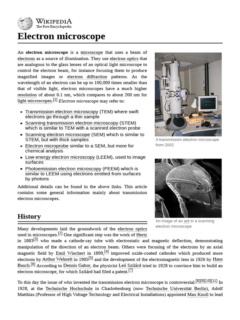 Electron_microscope | PDF | Electron Microscope | Microscope