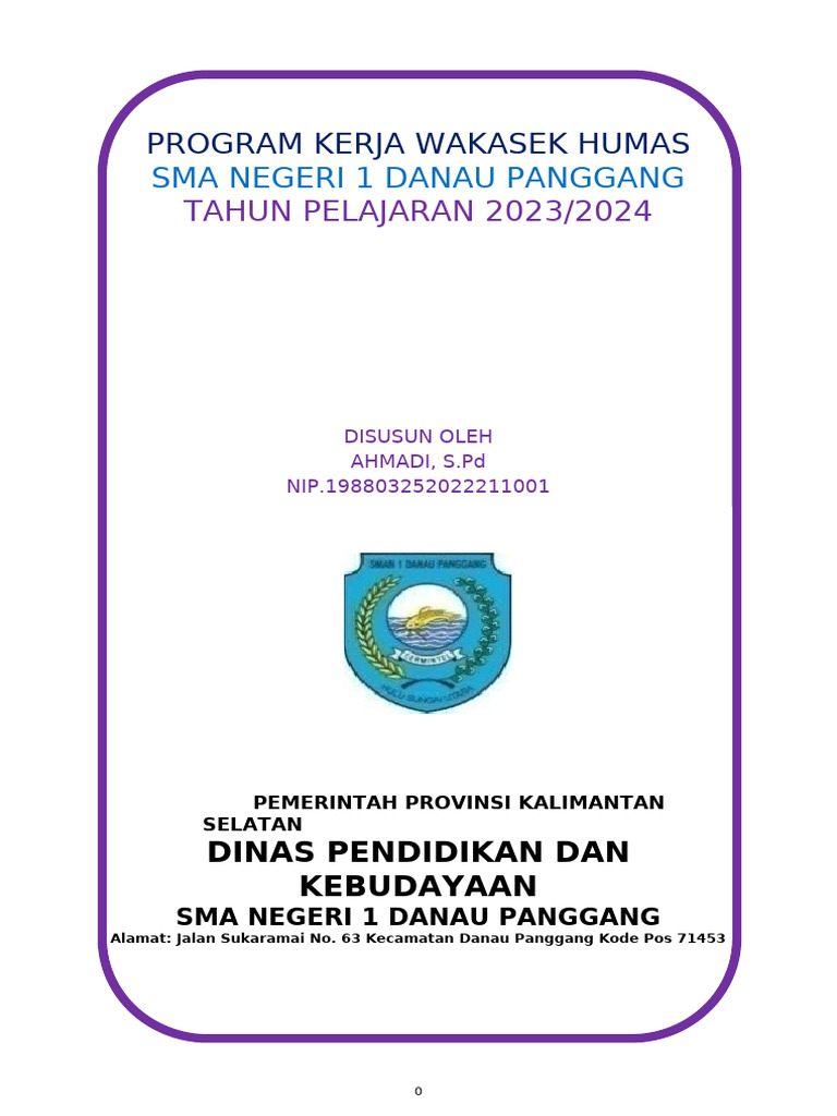 Program Kerja Humas 1 | PDF