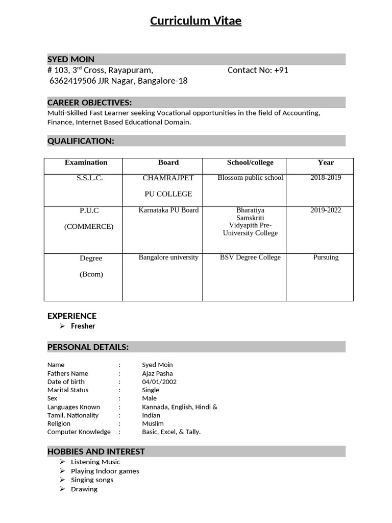 Moin Resume | PDF