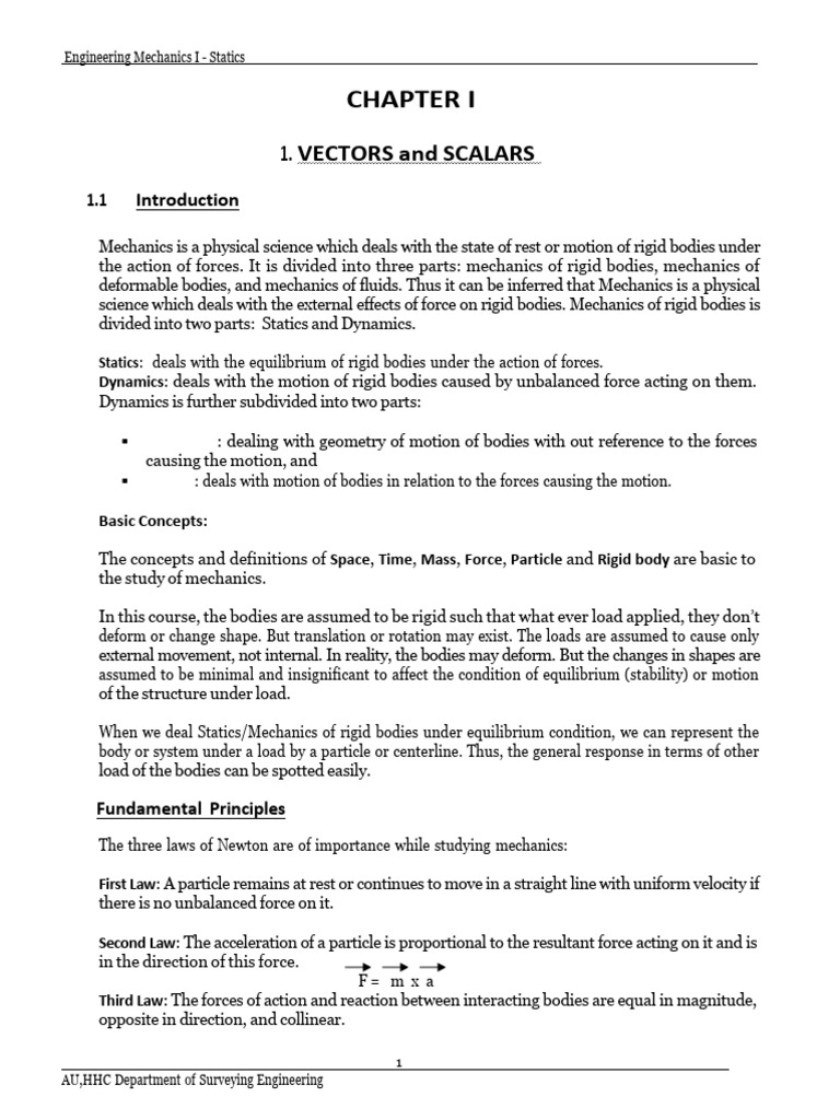 chapter 1 | PDF | Euclidean Vector | Force