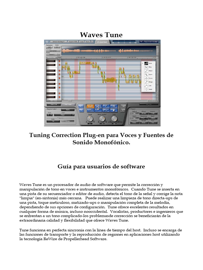 Waves Tune User Manual | PDF | Escala (música) | Ventana (informática)