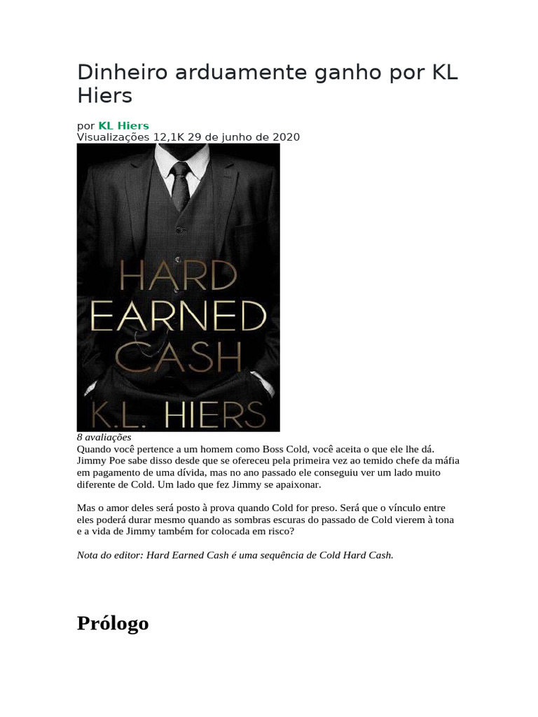 Hard Earned Cash by K | PDF | Davi | Amor