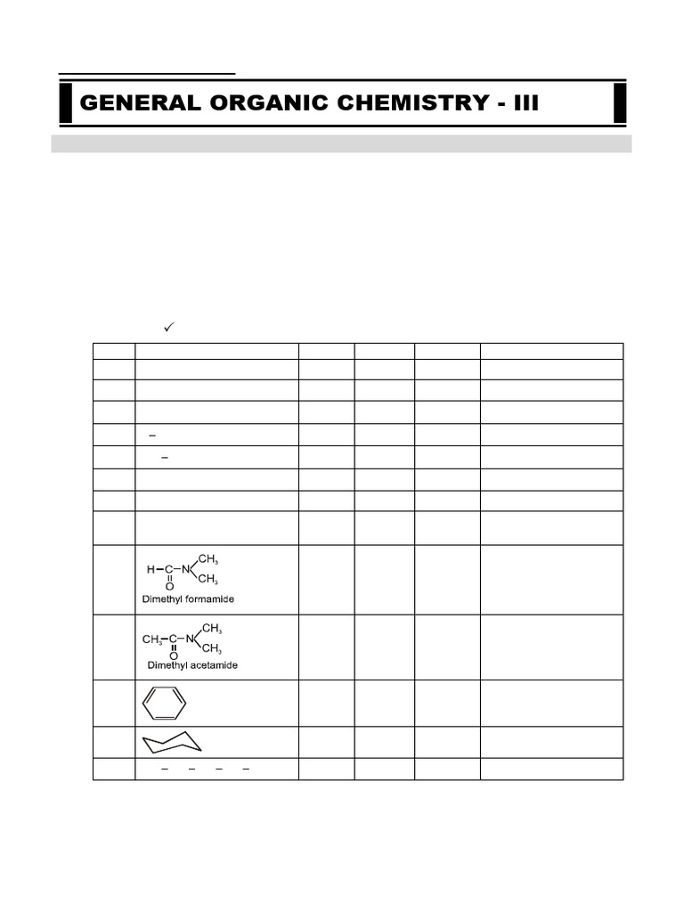 GOC-III Complete Sheet | PDF | Solvent | Chemical Reactions