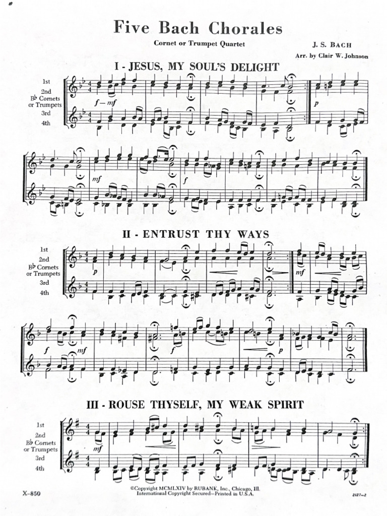 Five Bach Chorales | PDF