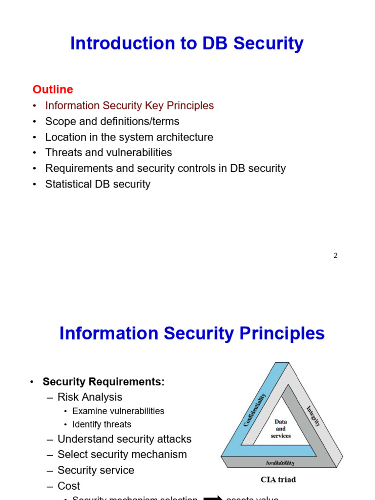 DB Security Lect 1 Part I 2 14 | PDF | Security | Computer Security