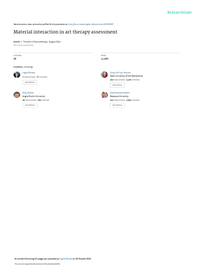 Materials Art Therapy | PDF | Art Therapy | Psychotherapy