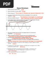 Wave Parts Labeling Worksheet | PDF | Waves | Mechanics