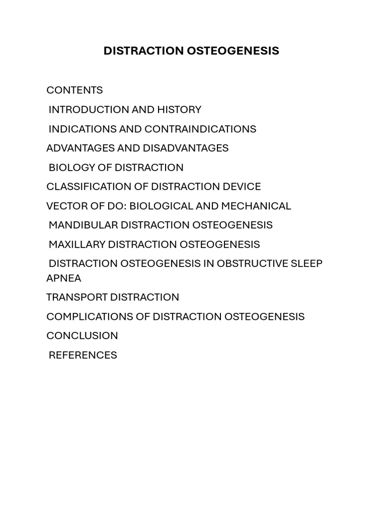 Types of Distraction Osteogenesis | PDF | Bone | Medical Specialties