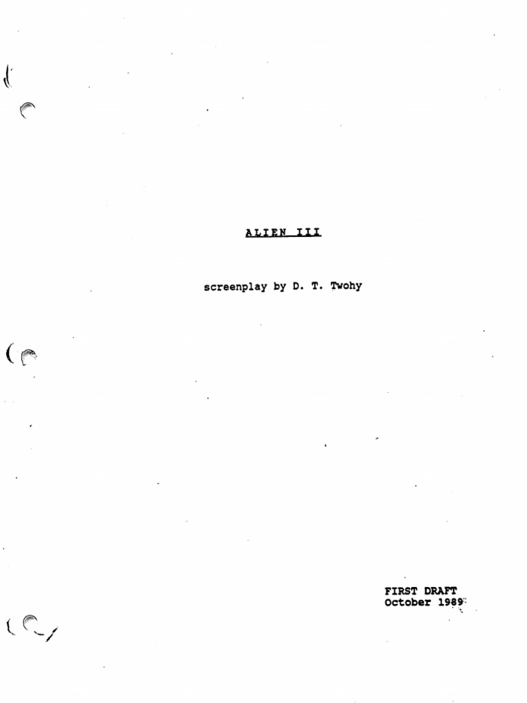 Alien 3 Script | PDF