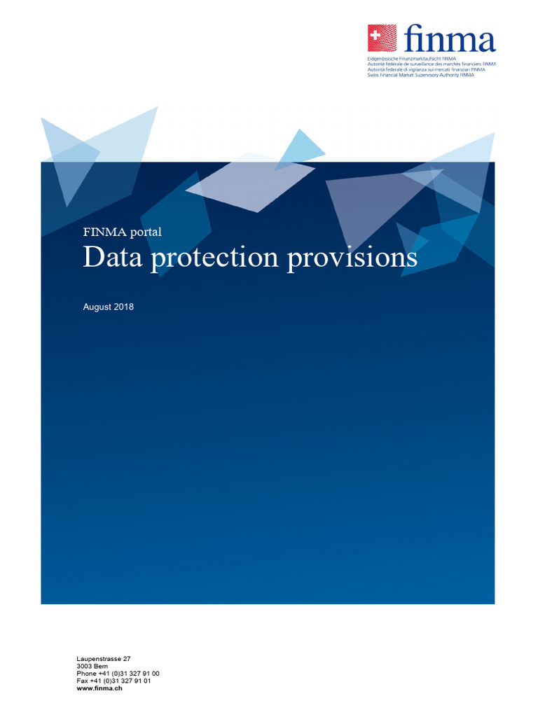 Datenschutzbestimmungen - FINMA Portal - Final | PDF | Identity Document | User (Computing)