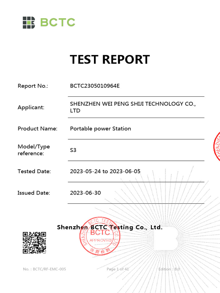 CE EMC Report | PDF | Electromagnetic Interference | Alternating Current