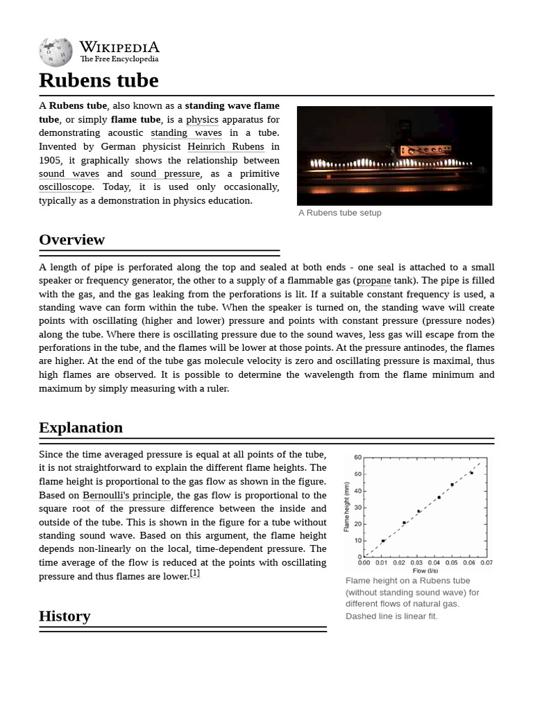 Rubens_tube | PDF | Acoustics | Physics