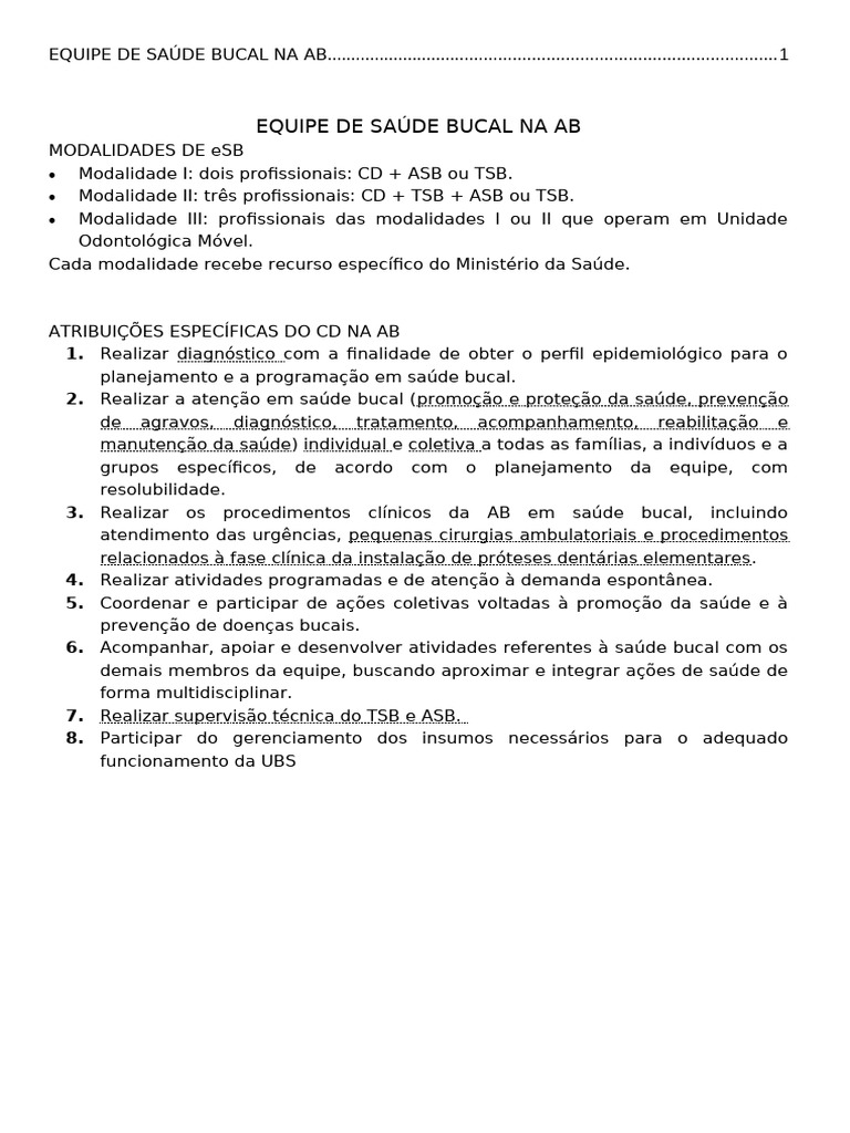 Saúde Bucal SUS | PDF | Odontologia | Dente humano