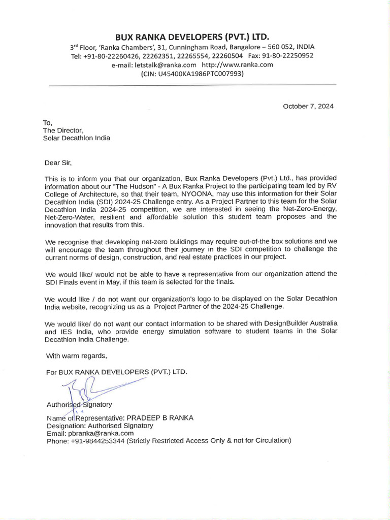 Bux Ranka Developers' Support for SDI 2024-25 | PDF
