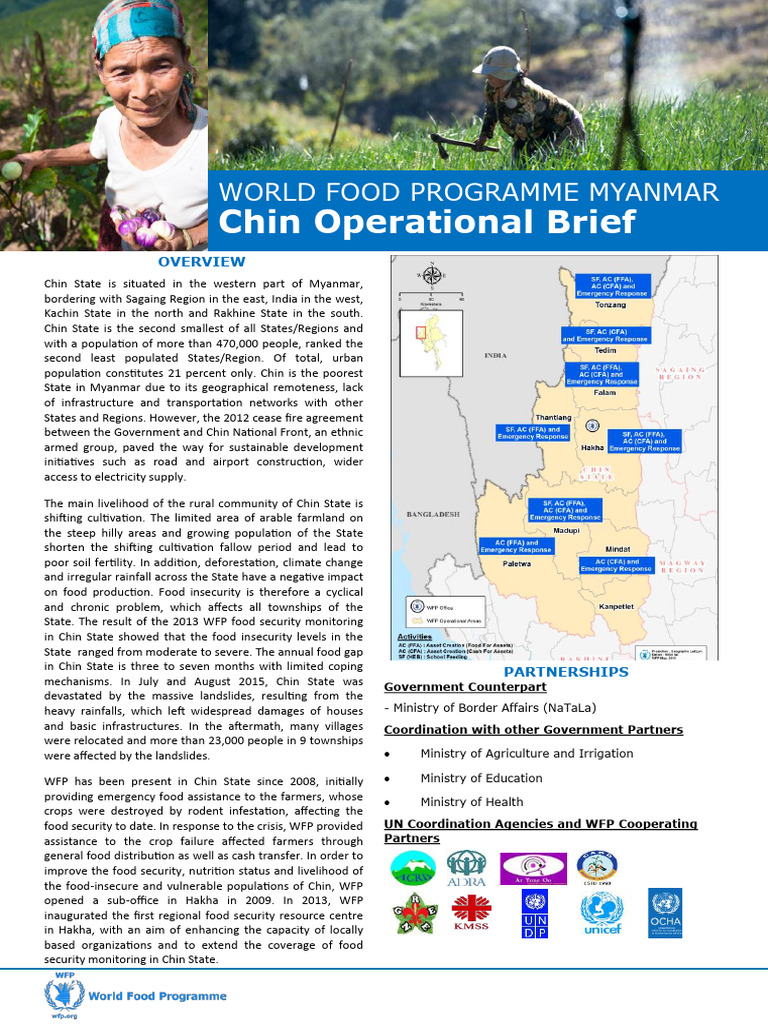 Chin Operational Brief | PDF | World Food Programme | Food Security
