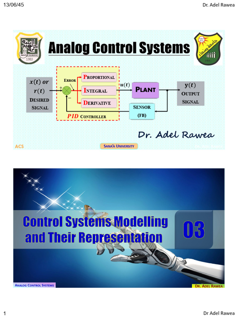 3 Analog Control Systems Concept of Transfer Function Chapter 3 | PDF ...