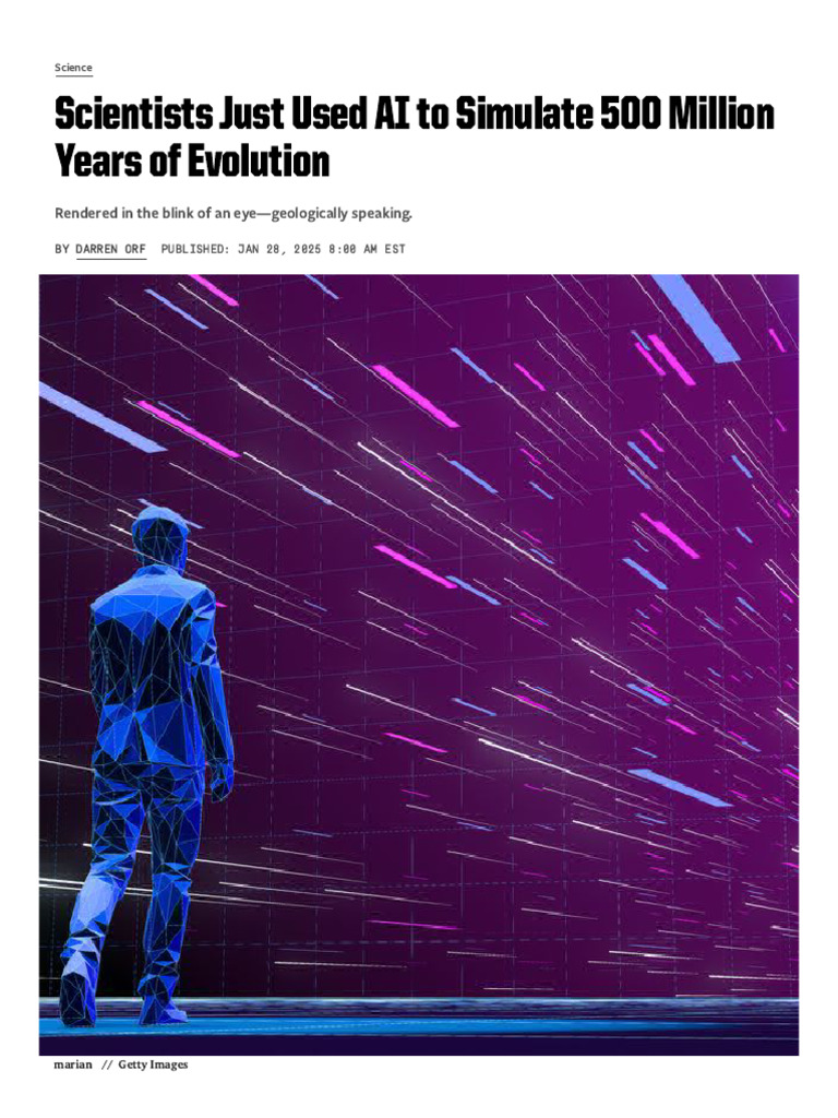 Scientists Just Used AI To Simulate 500 Million Years of Evolution ...