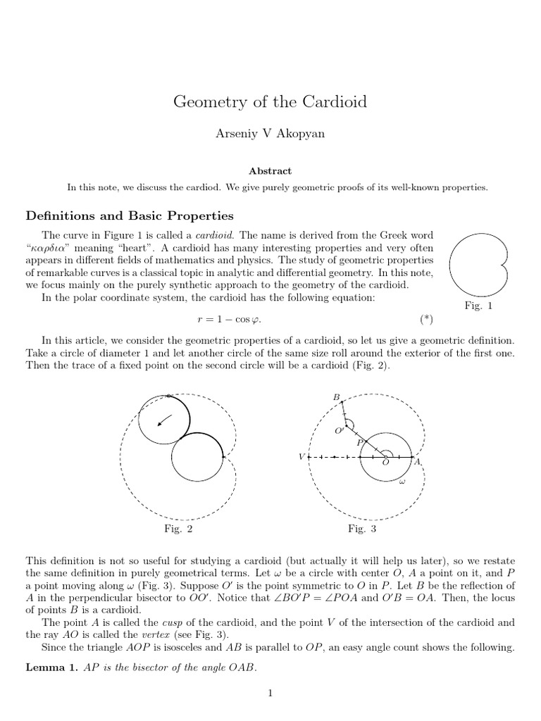 Cardioid en | PDF | Circle | Perpendicular