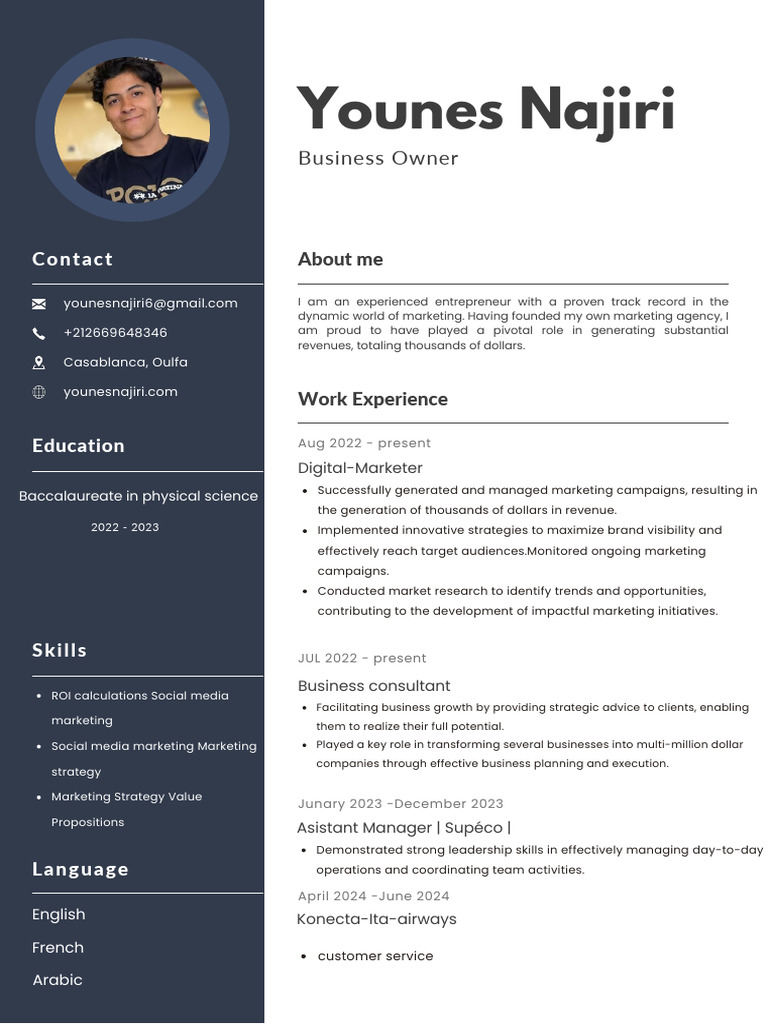 Black White Minimalist CV Resume | PDF | Marketing | Market (Economics)