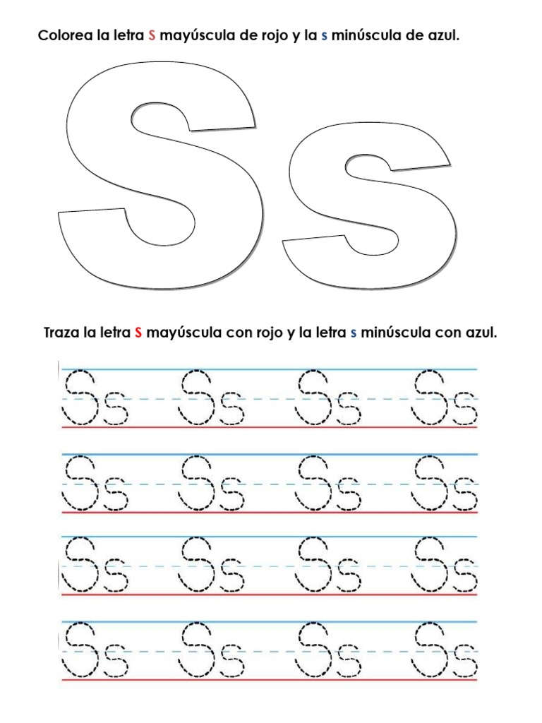 Actividades de la letra S para niños | PDF