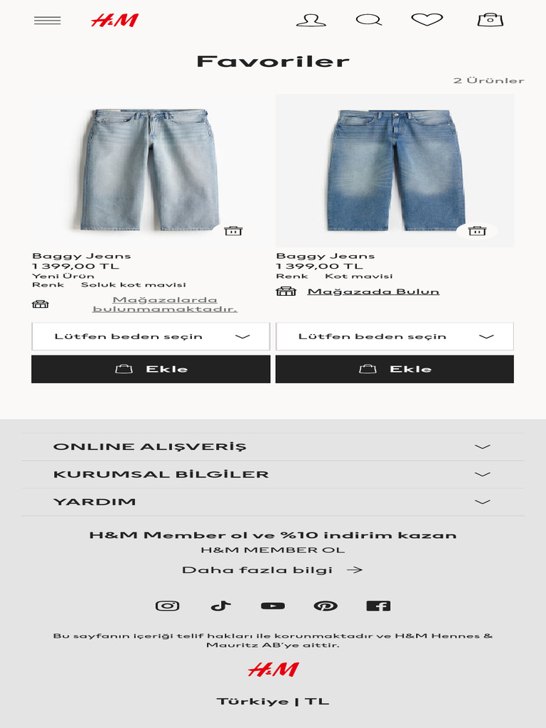 Favori̇ler H&M | PDF