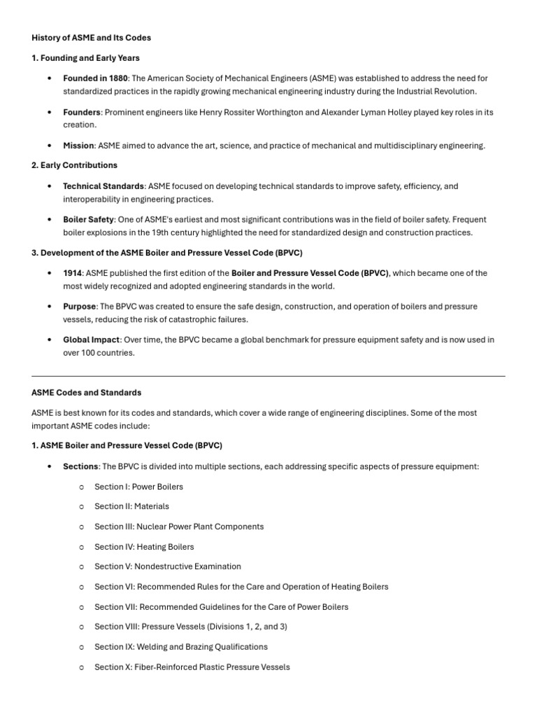 ASME History and Codes | PDF | Pipe (Fluid Conveyance) | Gas Technologies