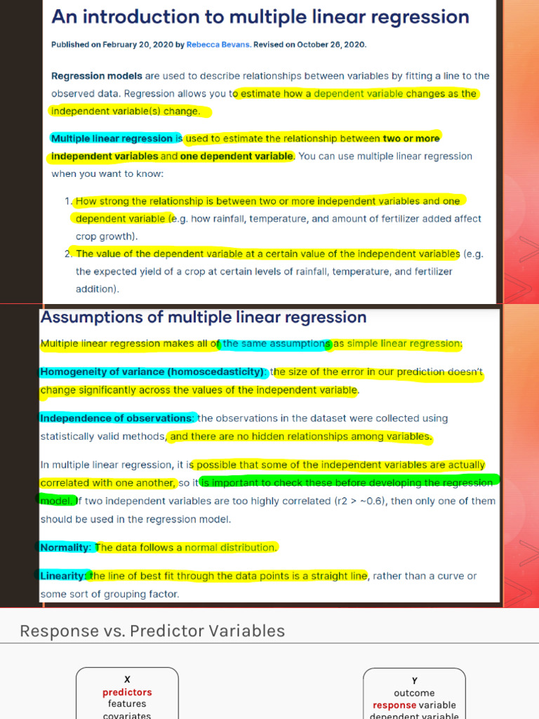 3-lecture 3-1 | PDF | Dependent And Independent Variables | Linear Regression