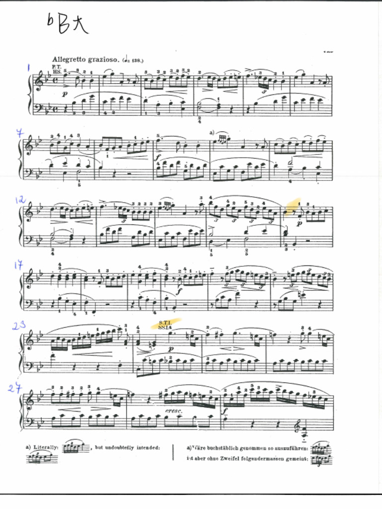 Mozart_Piano+Sonata+K.+333%2C+III+measure+numbers | PDF