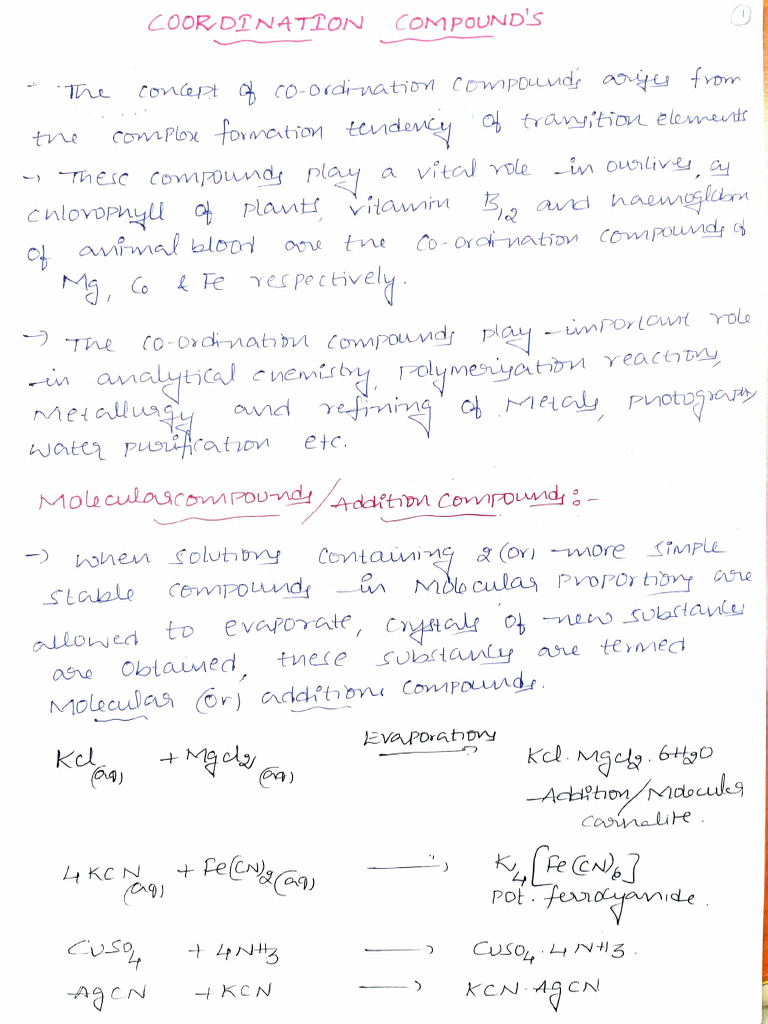 Coordination Compounds (Final) | PDF | Chemistry | Molecular Physics