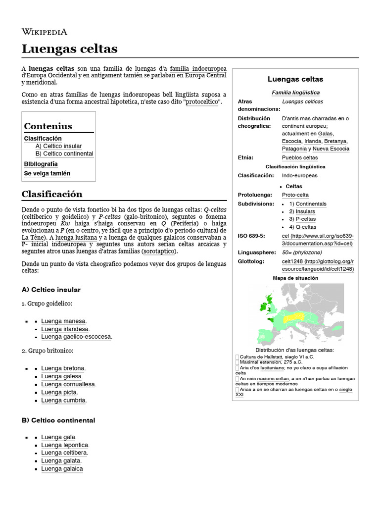 Luengas Celtas - Biquipedia, A Enciclopedia Libre | PDF | Celtas ...