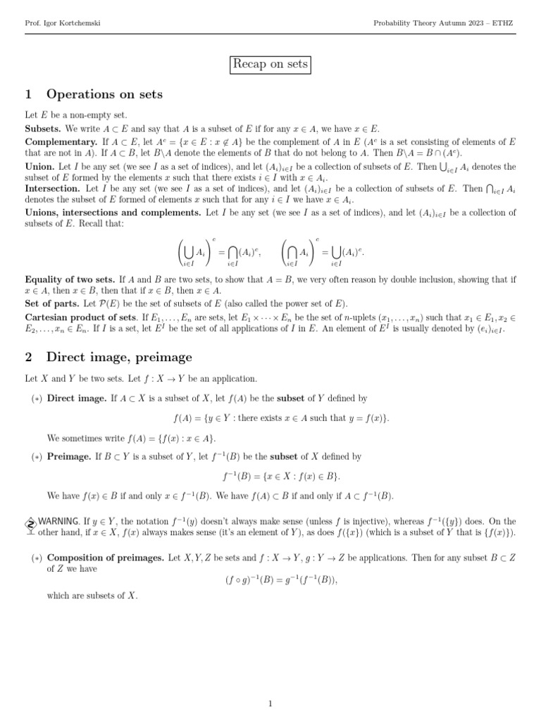 1-recap-sets | PDF | Subset | Element (Mathematics)