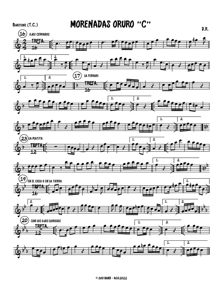 ORURO C - Baritone TC | PDF
