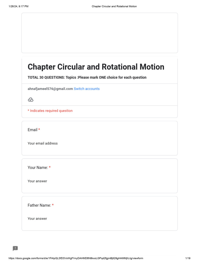 Chapter Circular and Rotational Motion | PDF