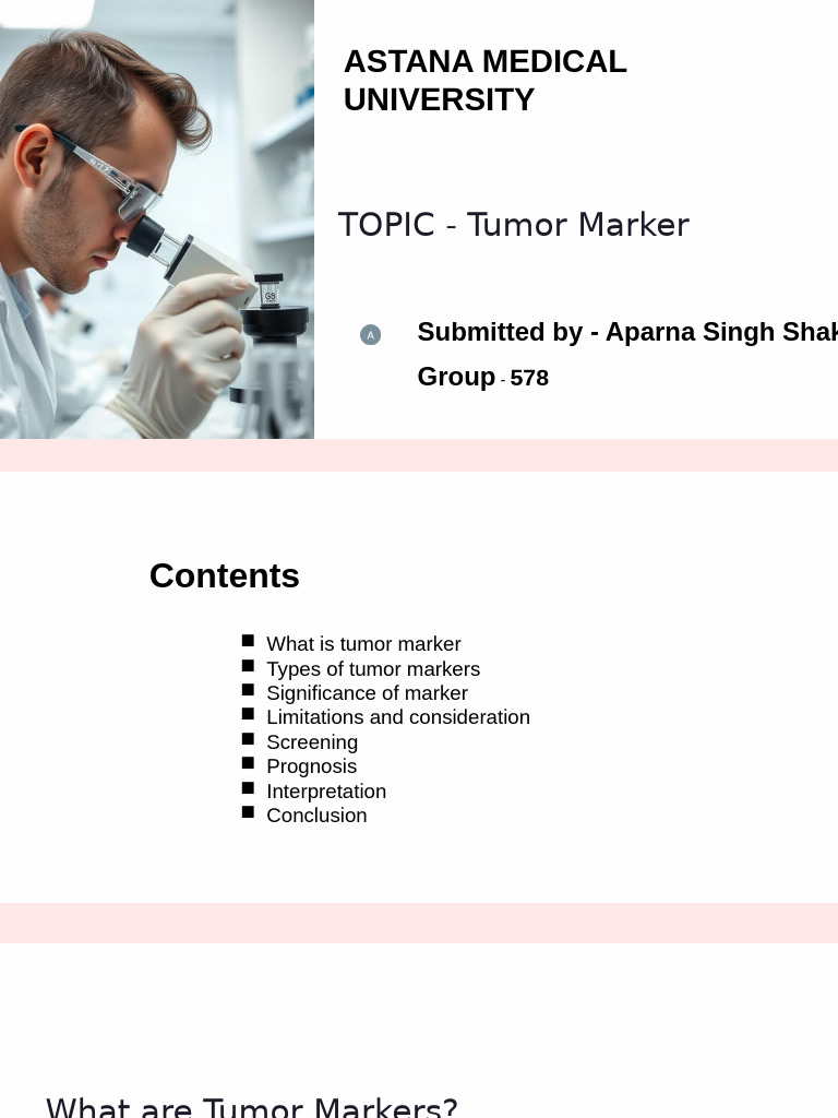 Tumor-Markers by Aparna | PDF | Biomarker | Cancer