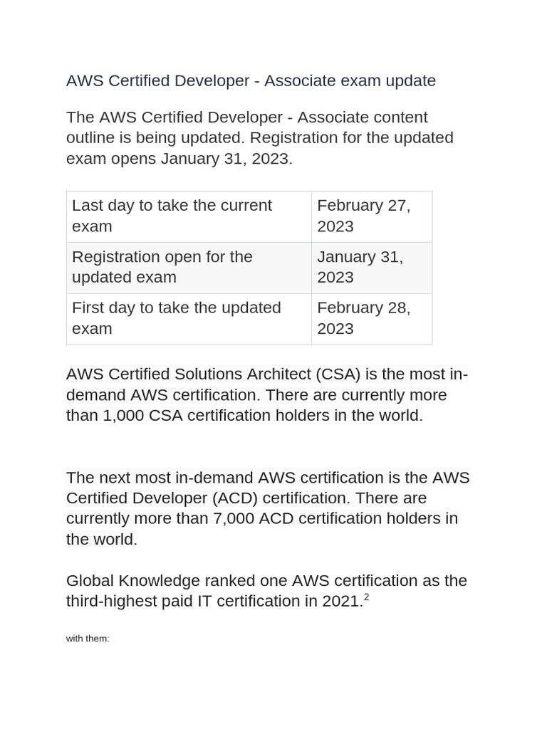 AWS. Which certification to choose | PDF | Amazon Web Services ...