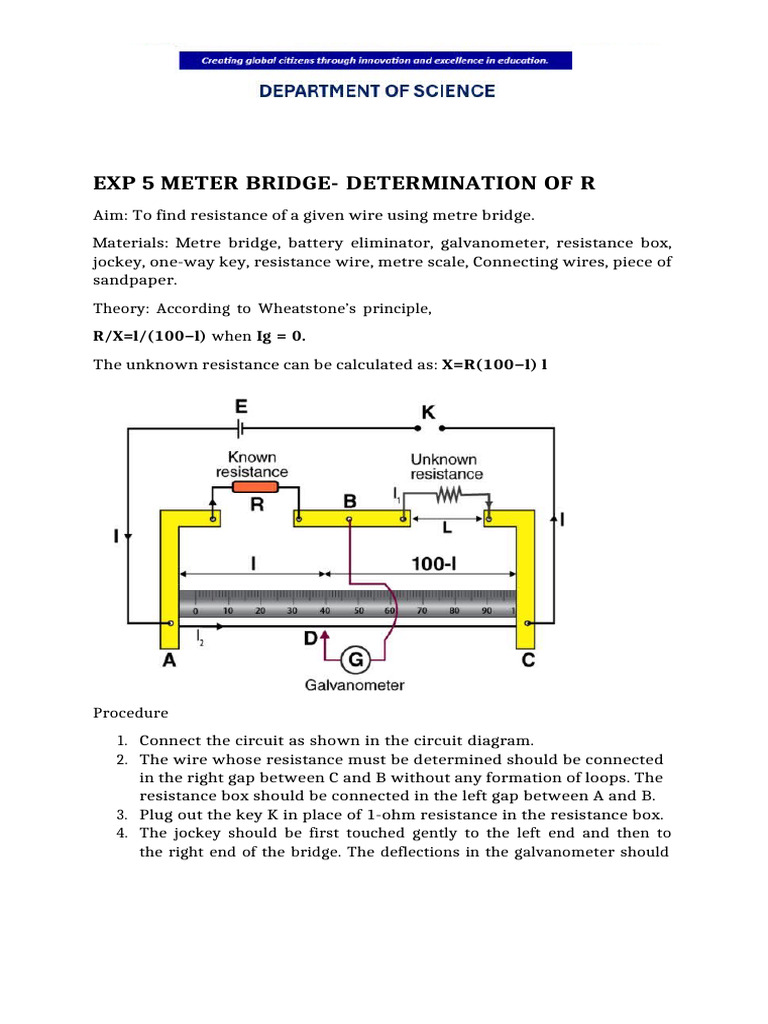 Exp 5 Meter Bridge 1 | PDF