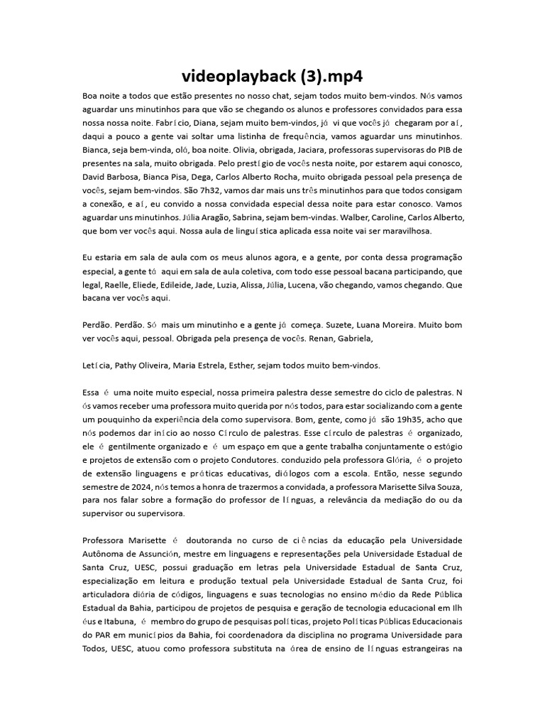 videoplayback (3).mp4 | PDF | Aprendizado | Experiência