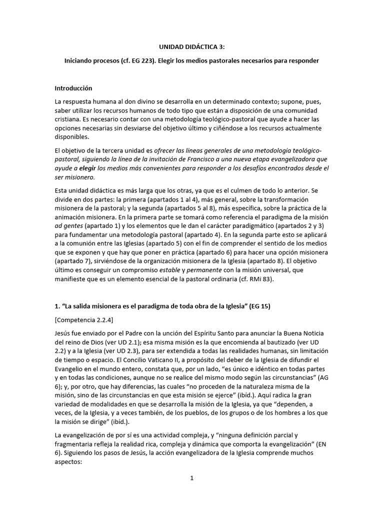 Am Ud 3 | PDF | Misionero | eucaristía