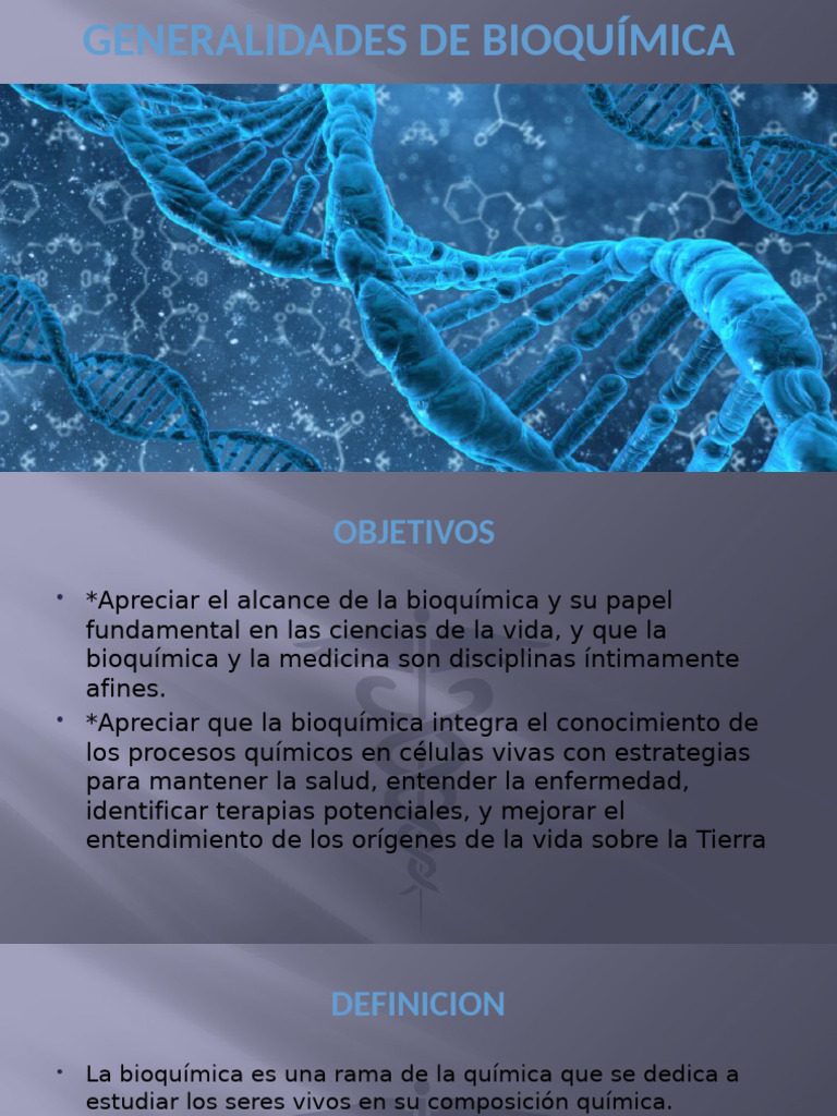 Importancia de la Bioquímica en Salud | PDF | Bioquímica | Química