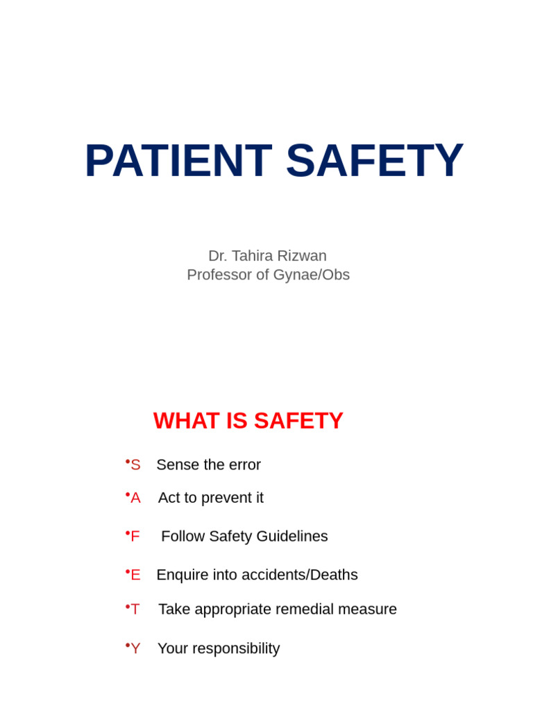 Essential Patient Safety Guidelines | PDF | Error | Patient Safety