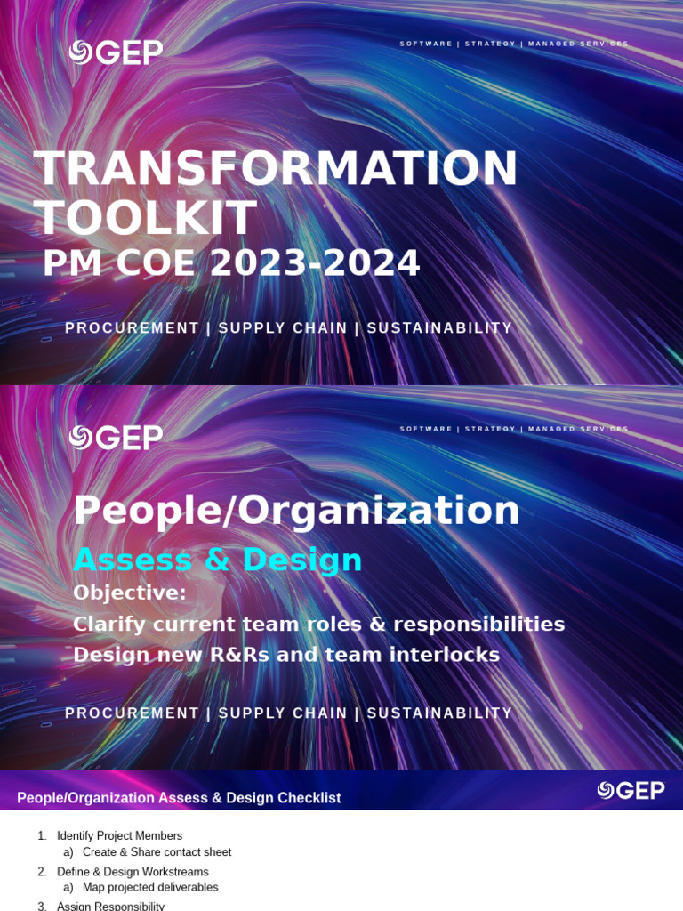 PMA COE Transformation Toolkit and Guidelines Procurement ...