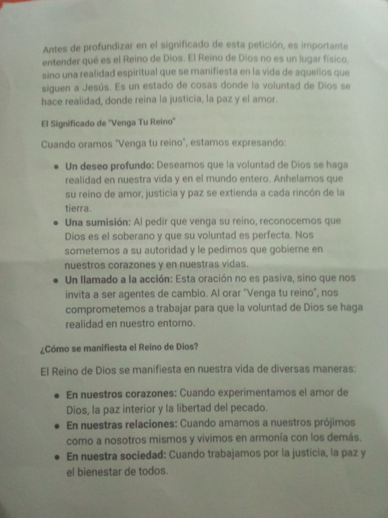 Mateo 6-9-19 Padre Nuestro | PDF