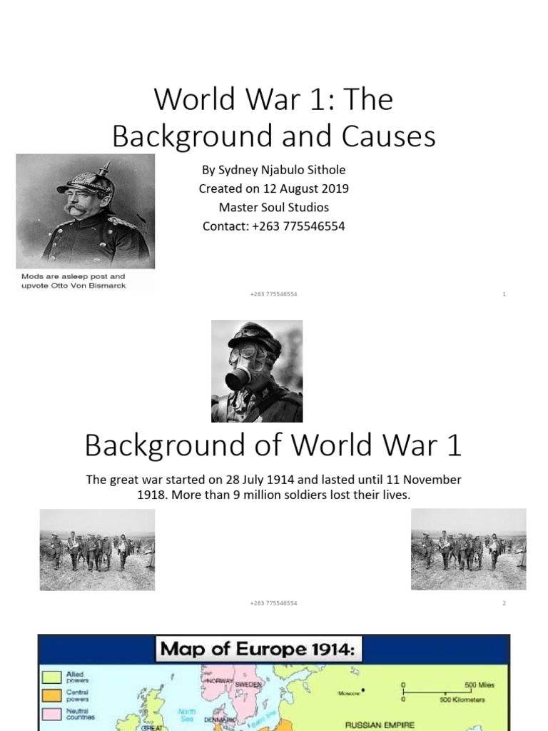 Topic 2 World War 1- Background and Causes (Short and Long Term) | PDF ...