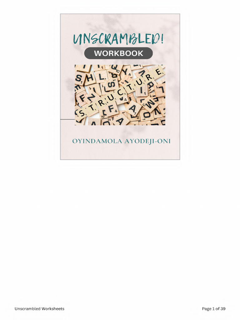 Unscrambled! Printable Workbook_compressed | PDF