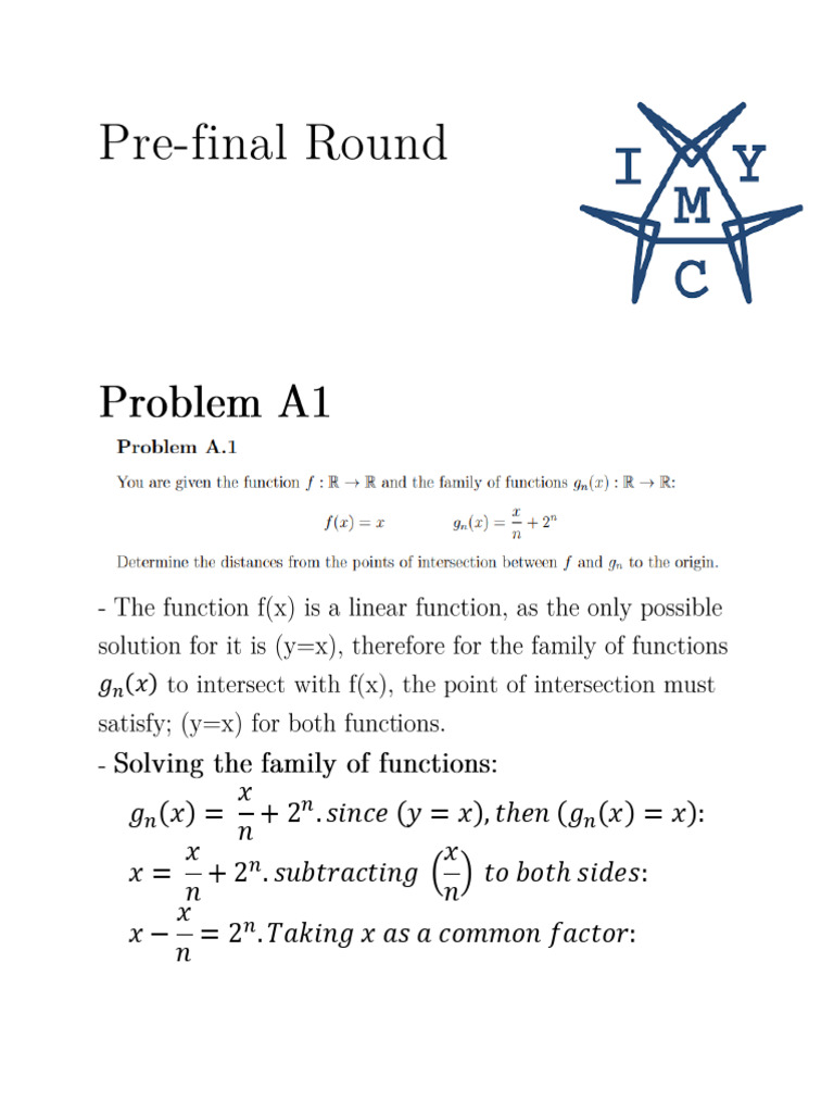 Mathematical Functions and Equations | PDF