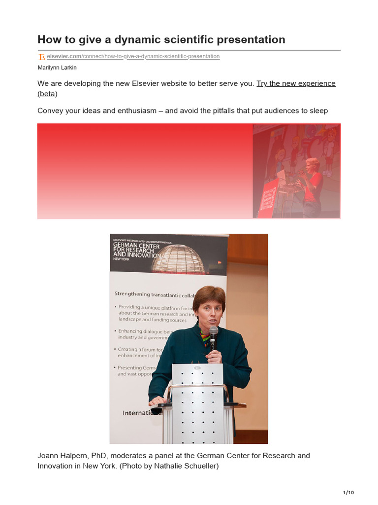Dynamic Tips for Scientific Presentations | PDF | Typefaces