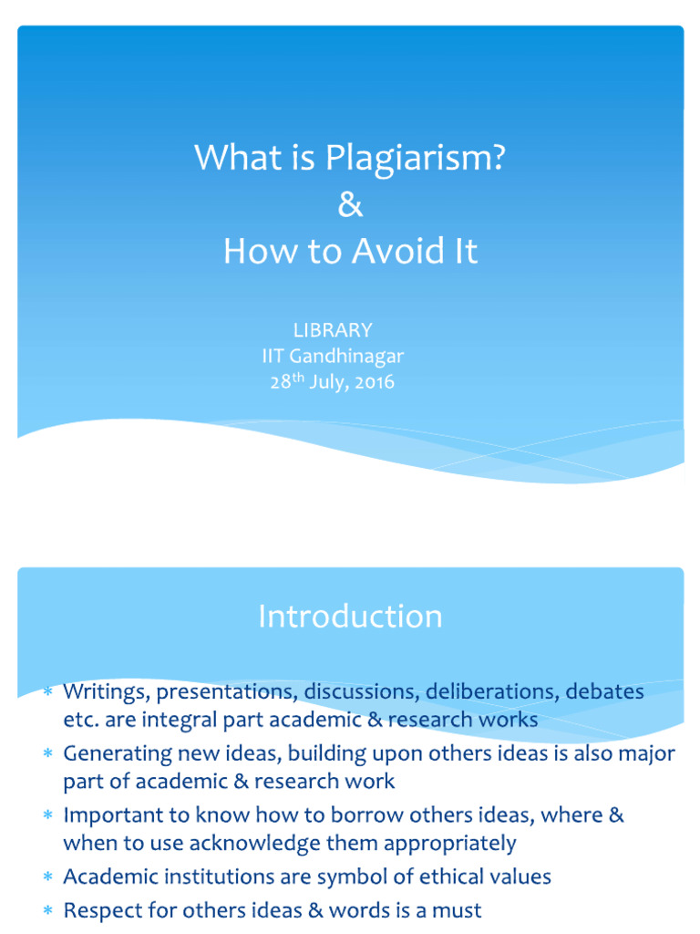 How To Avoid Plagiarism | PDF