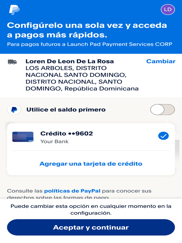 Configuración de Pagos Rápidos PayPal | PDF