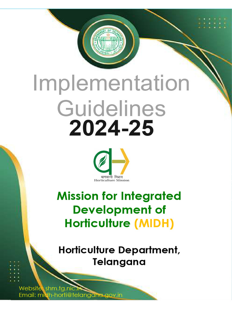 Implementation Guidelines 2024 25 Final | PDF | Horticulture | Agriculture